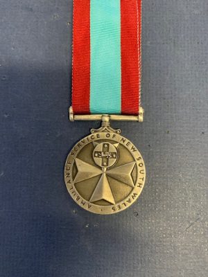 REPLICA NSW AMBULANCE SERVICE MEDAL - Quarterdeck Medals & Militaria